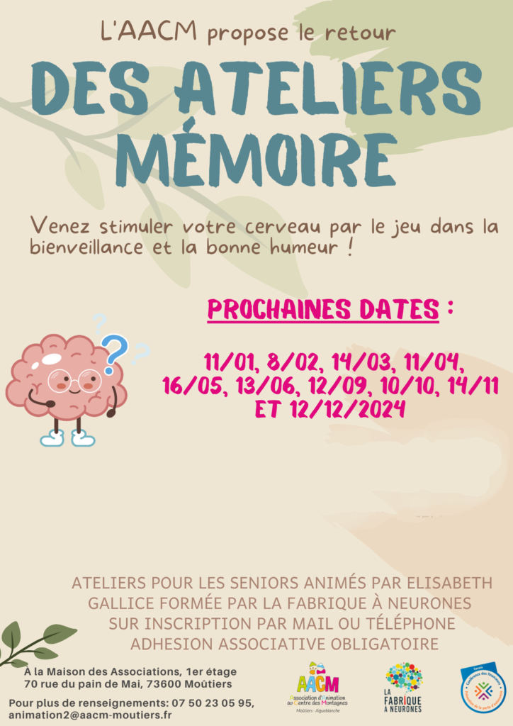 Atelier mémoire – Association d'Animation au Centre des Montagnes
